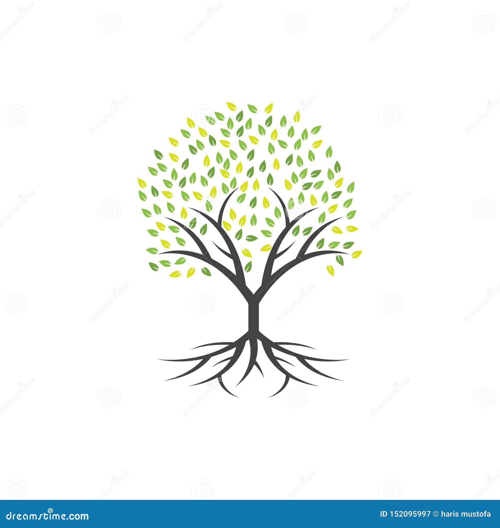 Tree With Roots Graphic Design