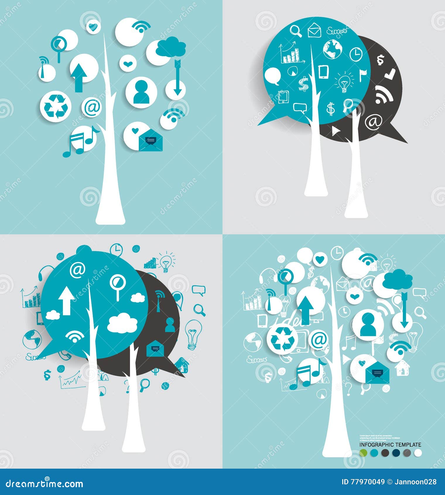 Tree with Cloud of Application. Vector Illustration. Stock Vector ...