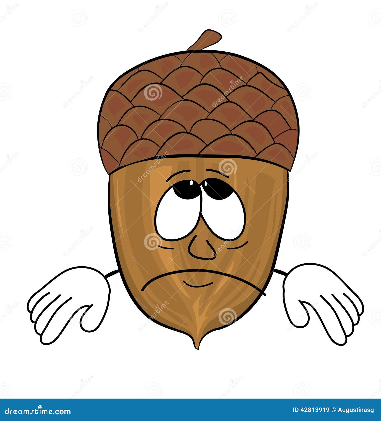 Tree Cone Cartoon Character Stock Illustration - Illustration of woods ...