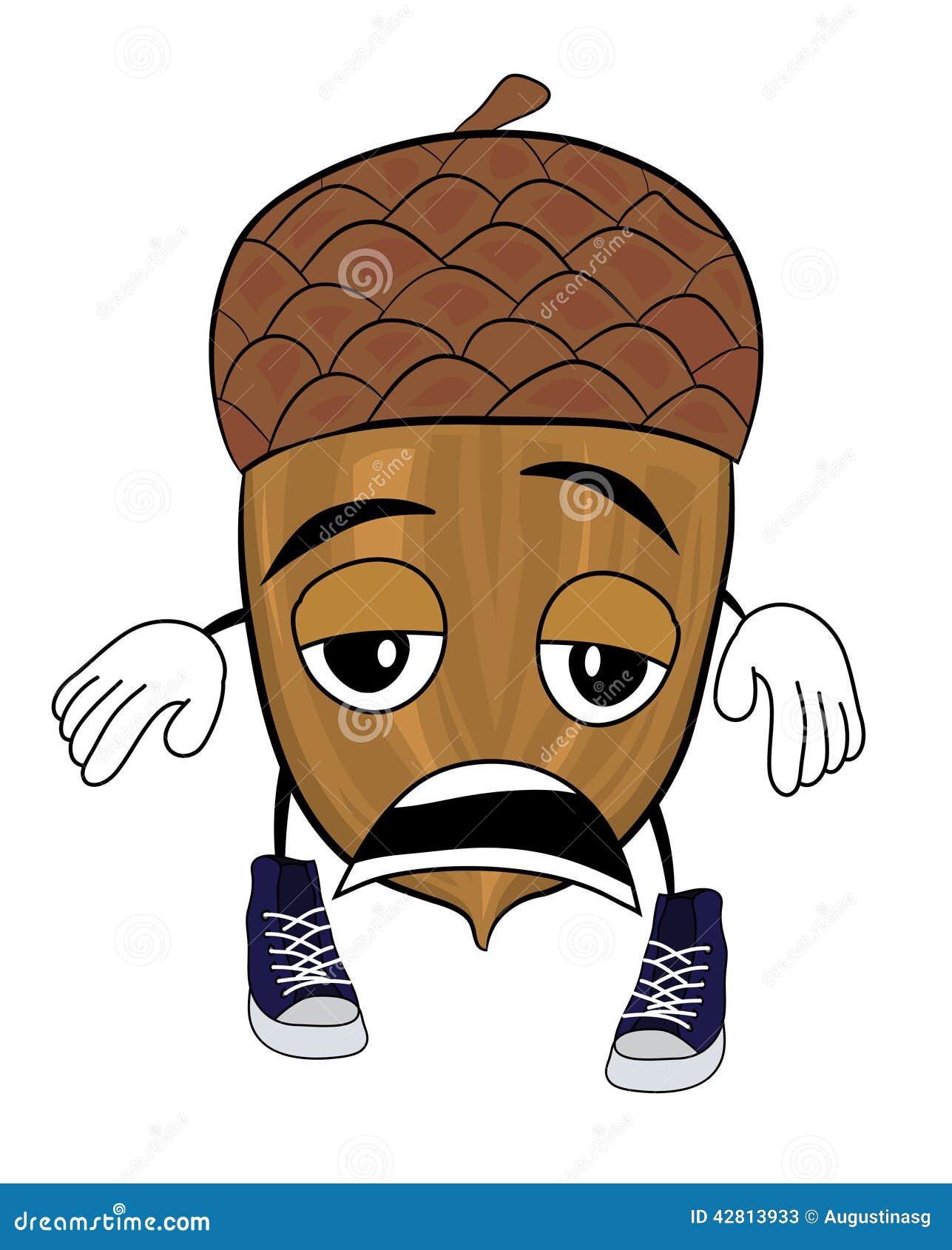 Tree Cone Cartoon Character Stock Illustration - Illustration of gloves ...