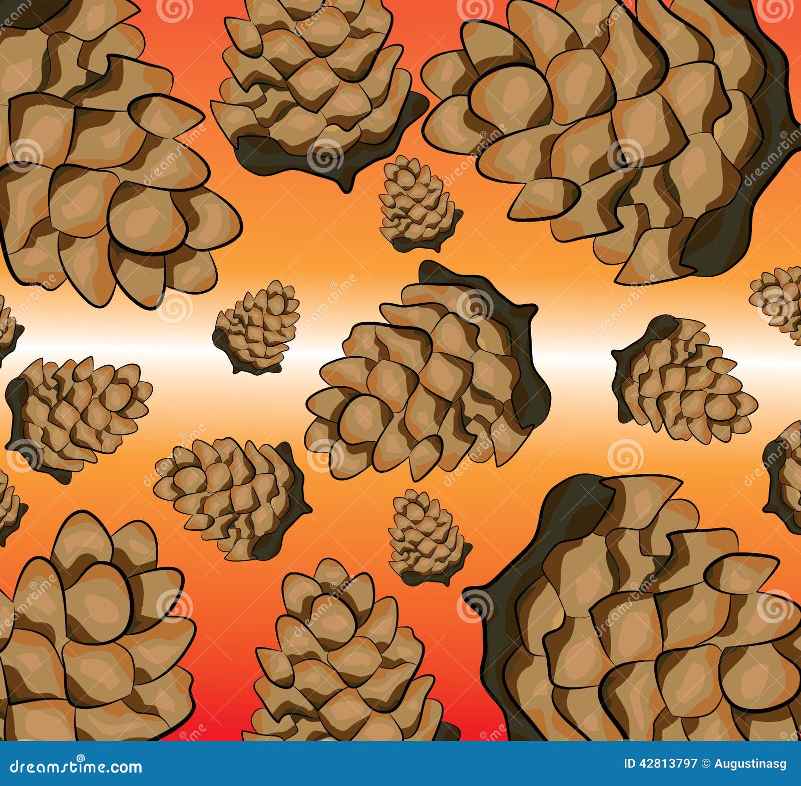 Tree cone pattern stock illustration. Illustration of invitation - 42813797