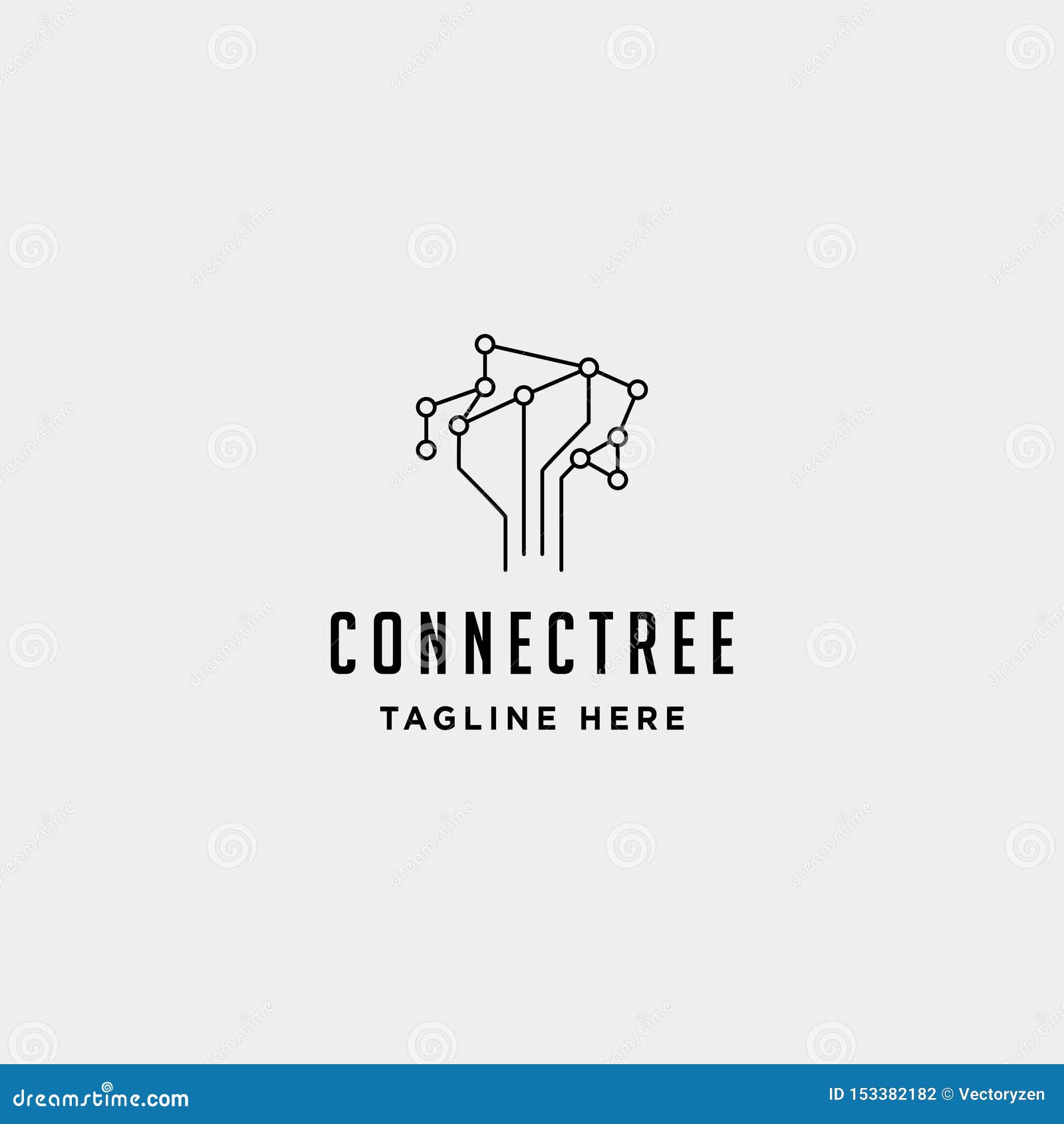 Tree Connection Logo Design Vector Nature Technology Symbol Sign Icon ...