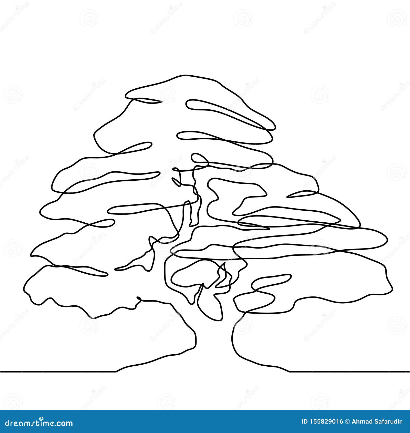 Tree Continuous Line Drawing Vector Illustration Minimalist Design ... Tree Continuous Line Drawing Vector Illustration Minimalist Design ...