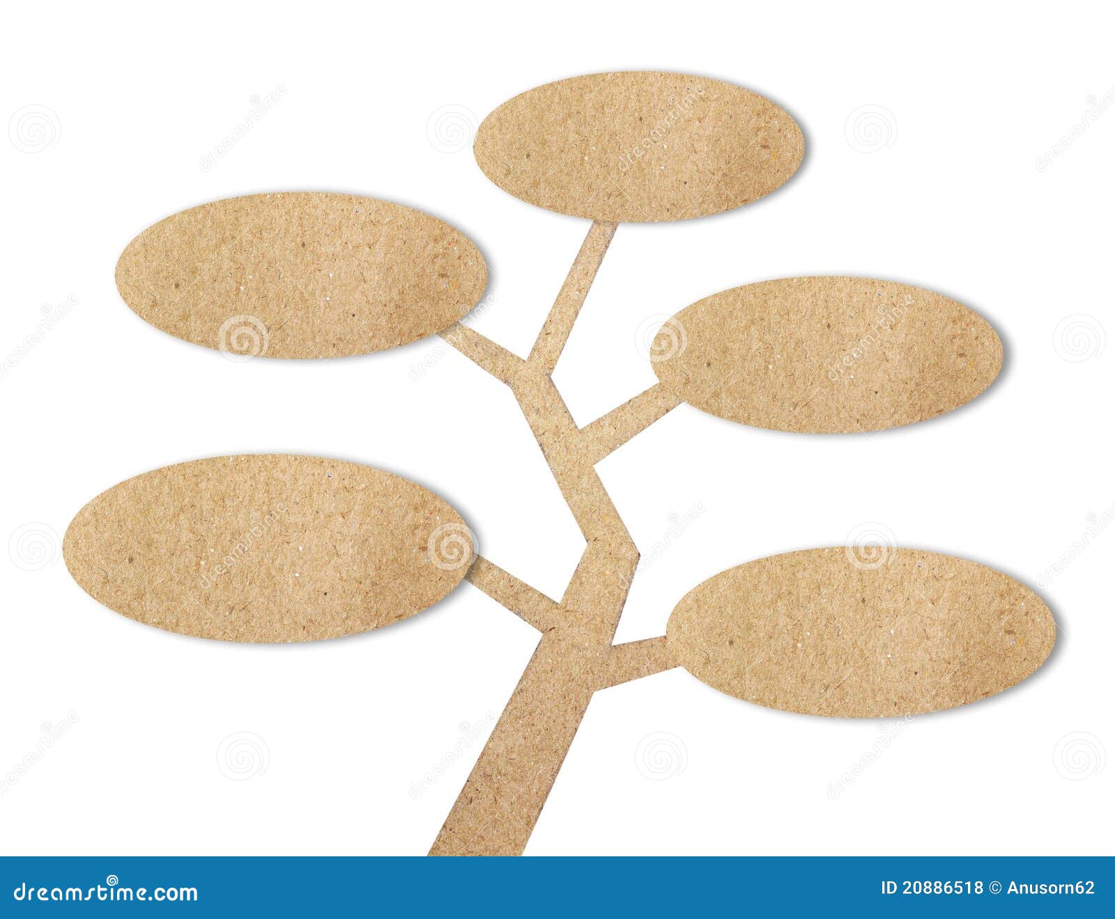 Tree Created by Recycled Paper Stock Photo - Image of leave, blank ...