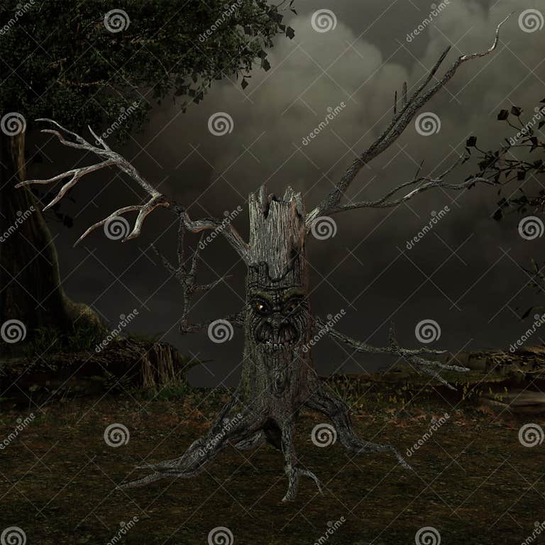 Tree Creature stock illustration. Illustration of tricks - 3320816