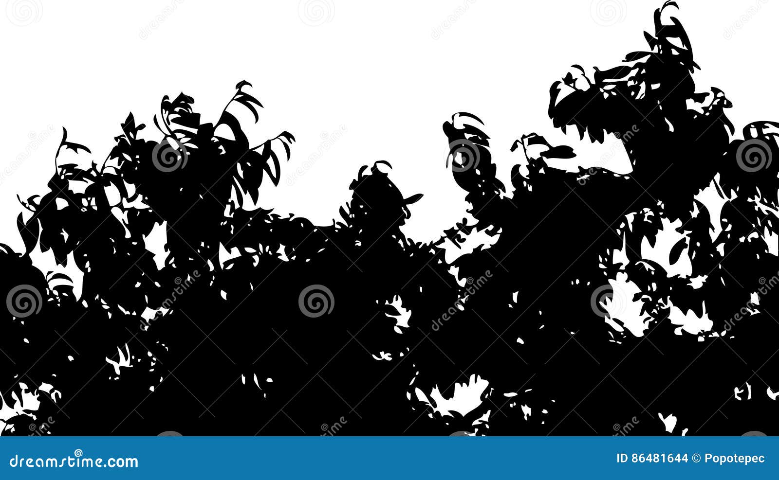 Tree Crown Branches Isolated. Stock Vector - Illustration of decorative ...