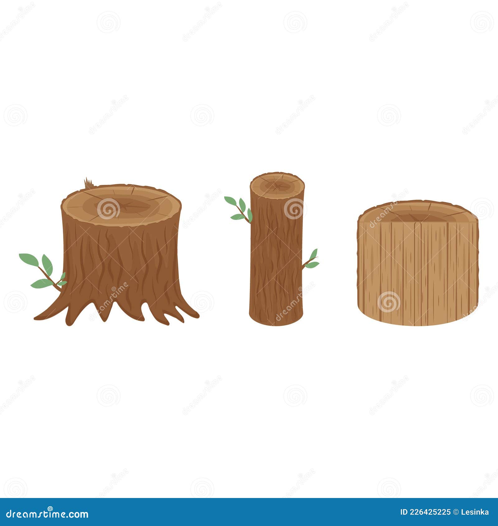 A Tree in a Cut, Color Isolated Vector Illustration in the Cartoon ...