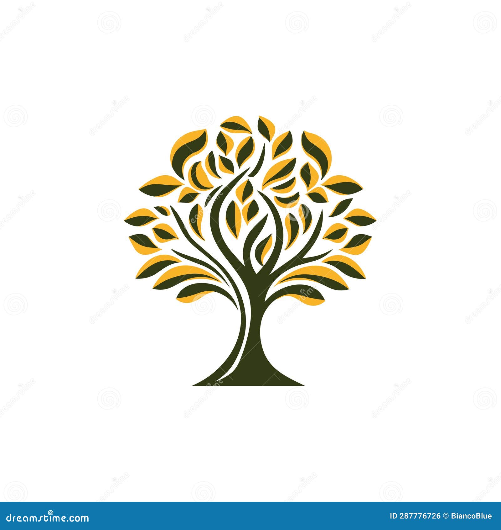 Tree 2D Simple Vector Illustration Style Stock Illustration ...