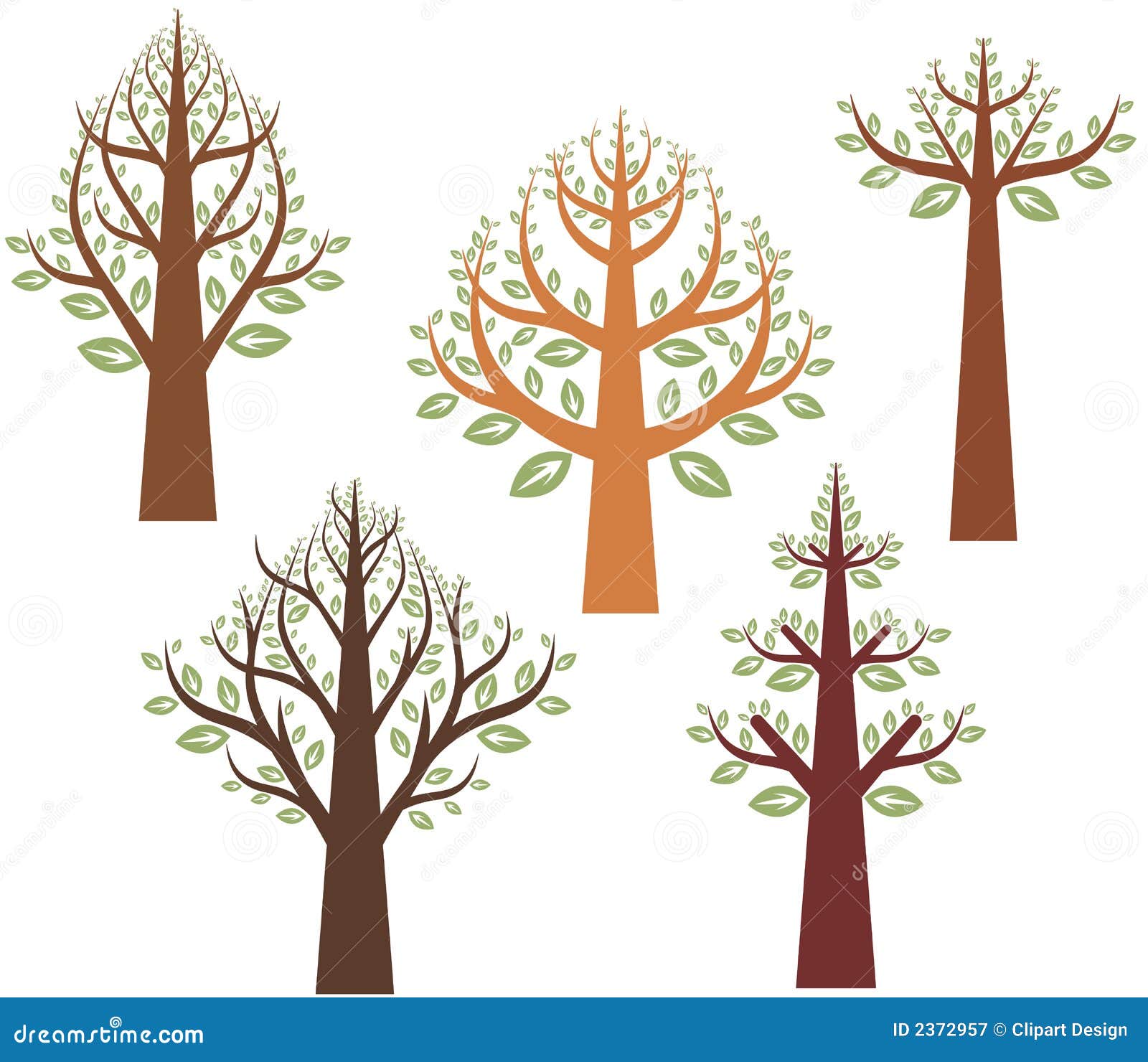 Tree design series stock vector. Illustration of outside - 2372957
