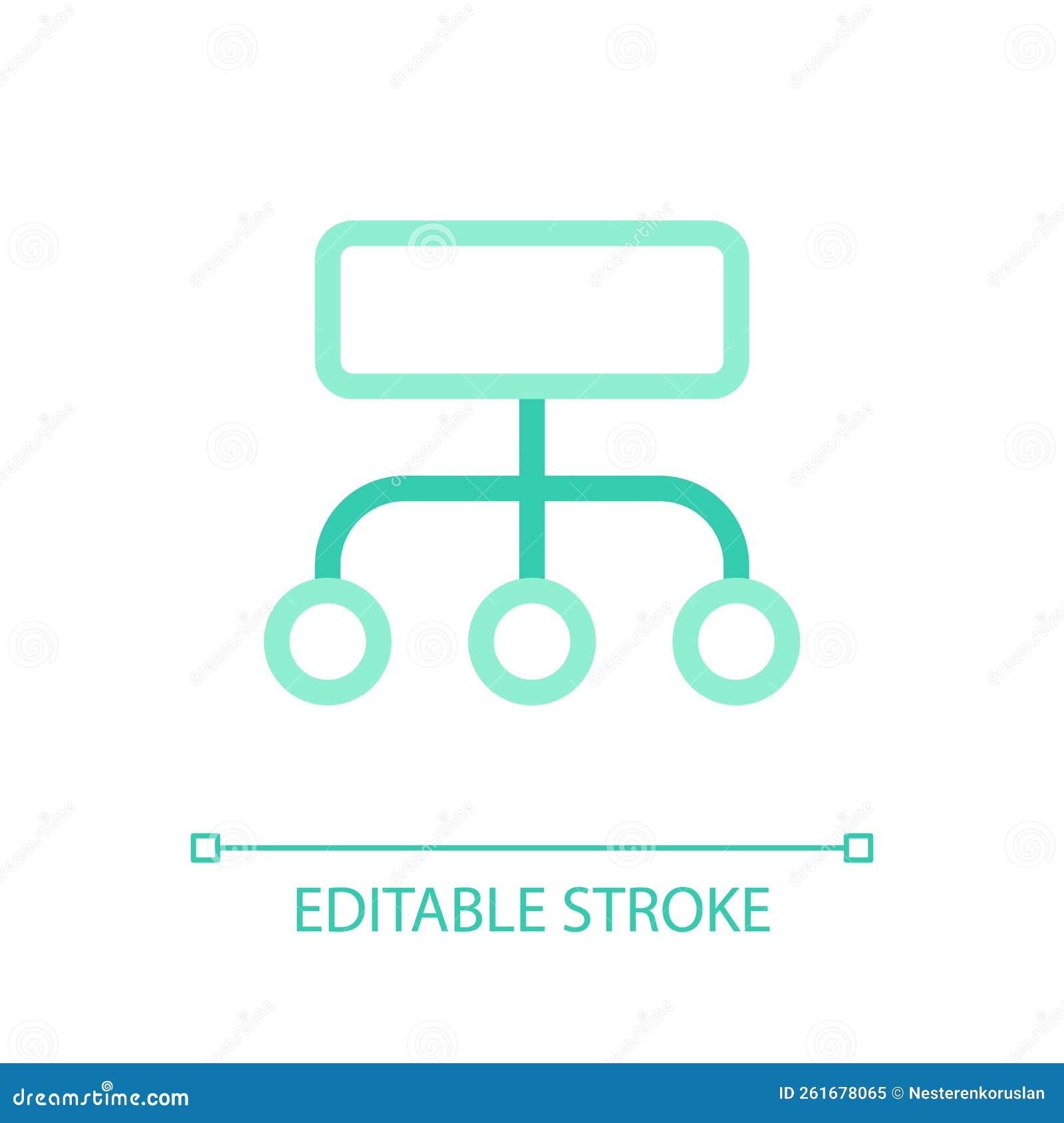 Tree Diagram Pixel Perfect Color Linear Ui Icon Stock Vector ...