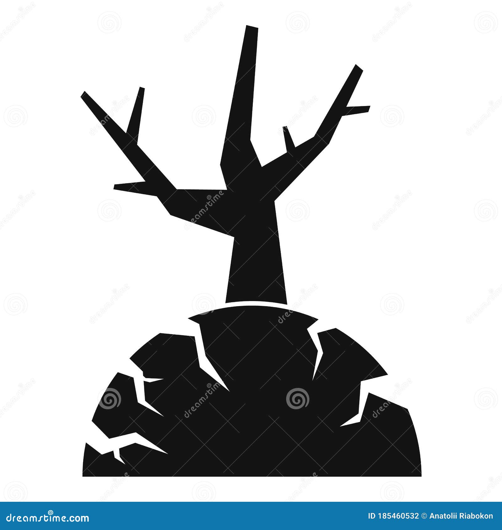 Tree Drought Icon, Simple Style Stock Vector - Illustration of ...