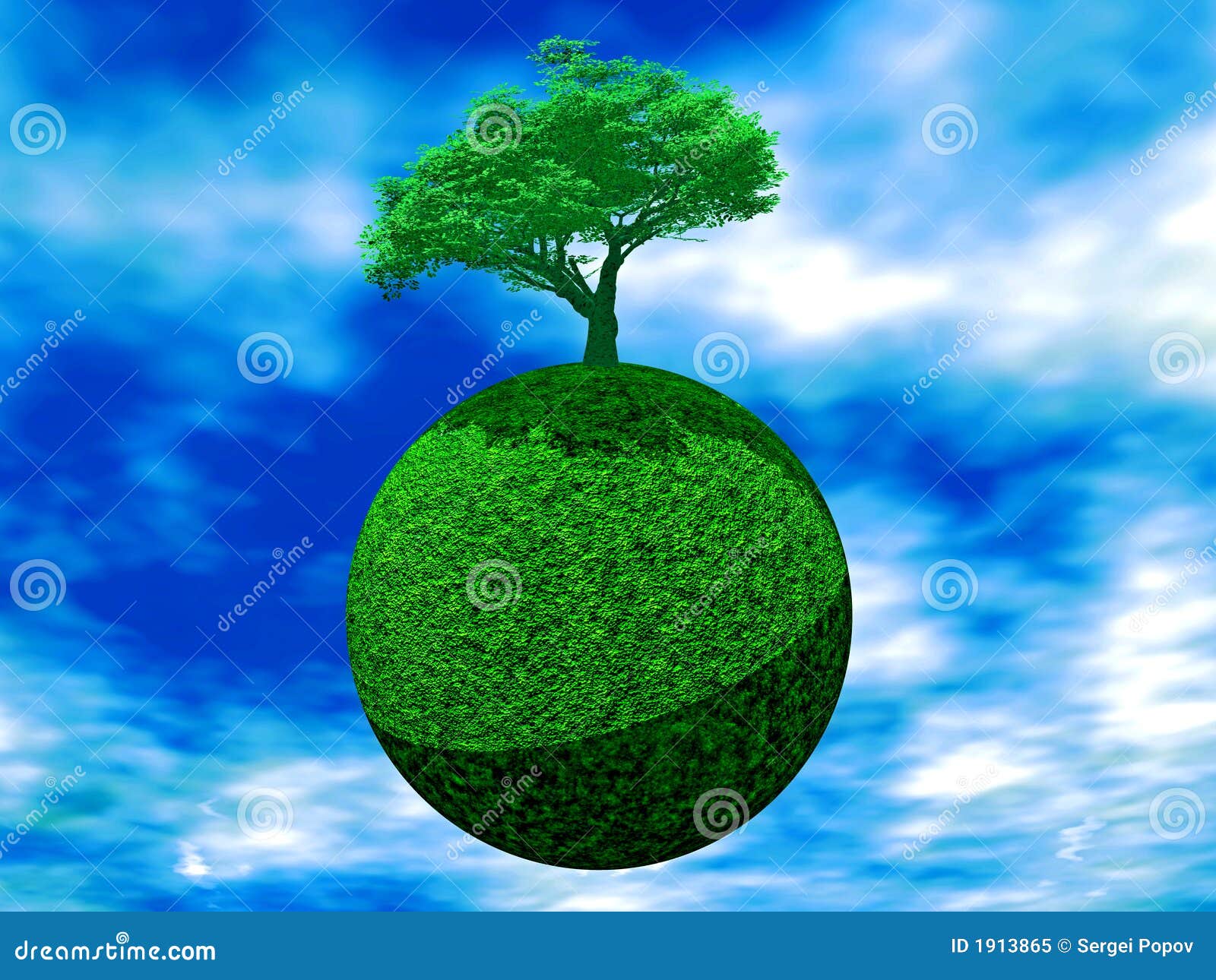 Tree on earth stock illustration. Illustration of earth - 1913865