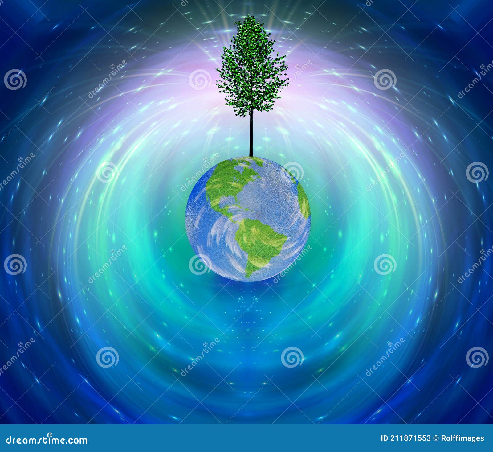 Tree on Earth stock illustration. Illustration of botanical - 211871553