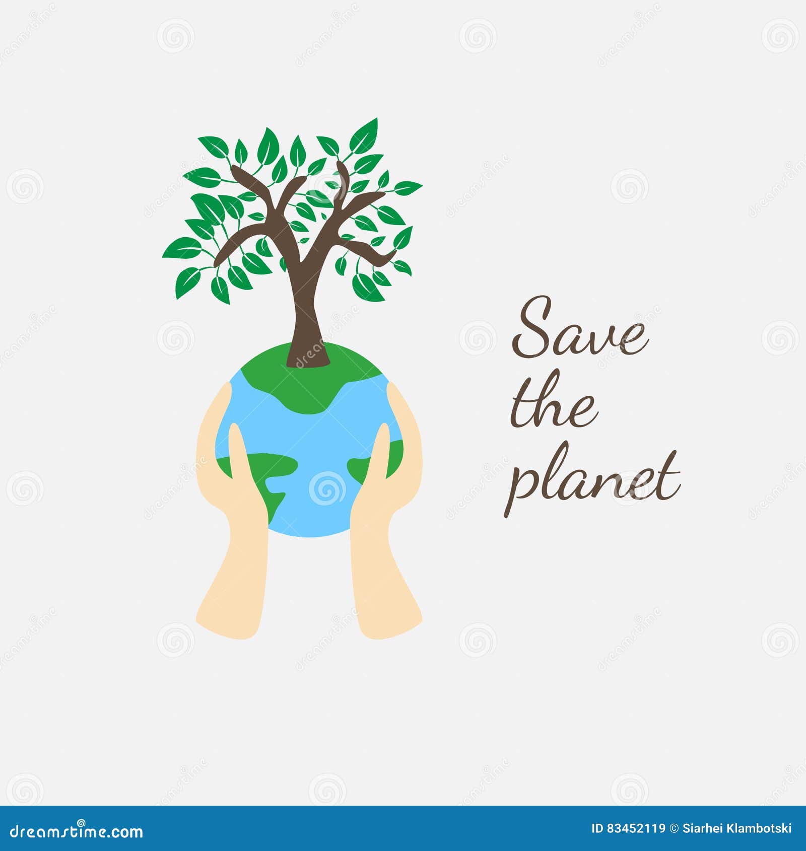 Tree on Earth Ecology Concept Stock Vector - Illustration of nature ...