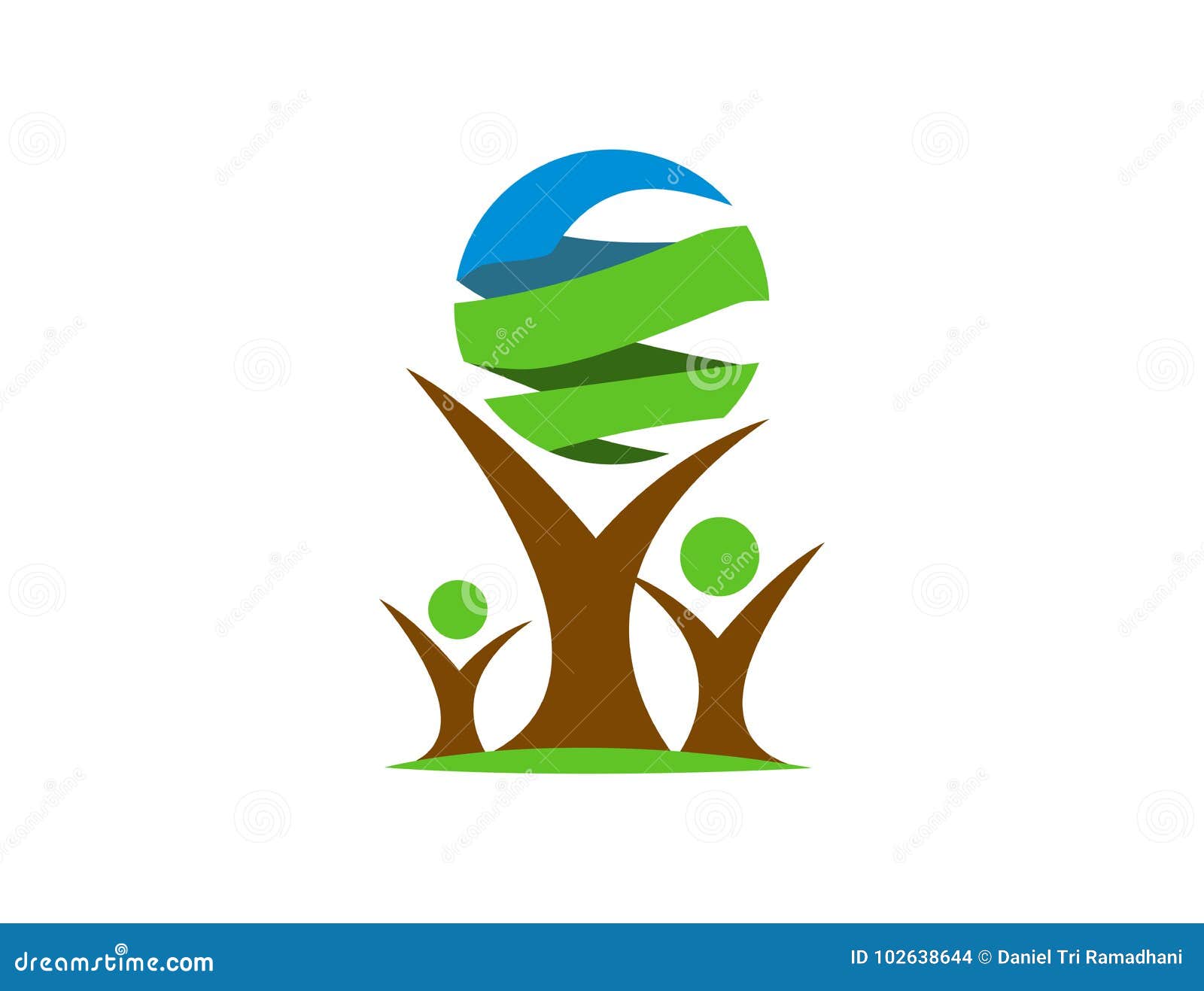 Tree and Earth Save the Nature Logo Stock Vector - Illustration of ...