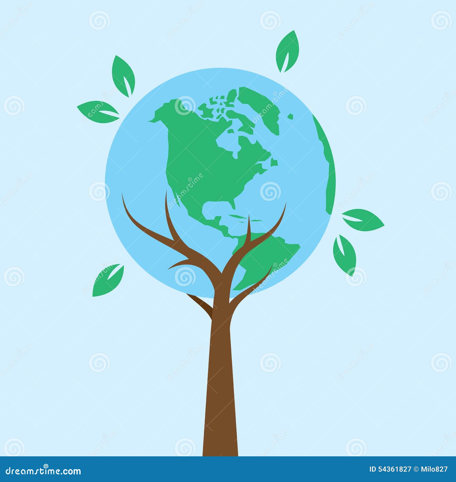 Tree Earth stock vector. Illustration of symbol, leavesn - 54361827