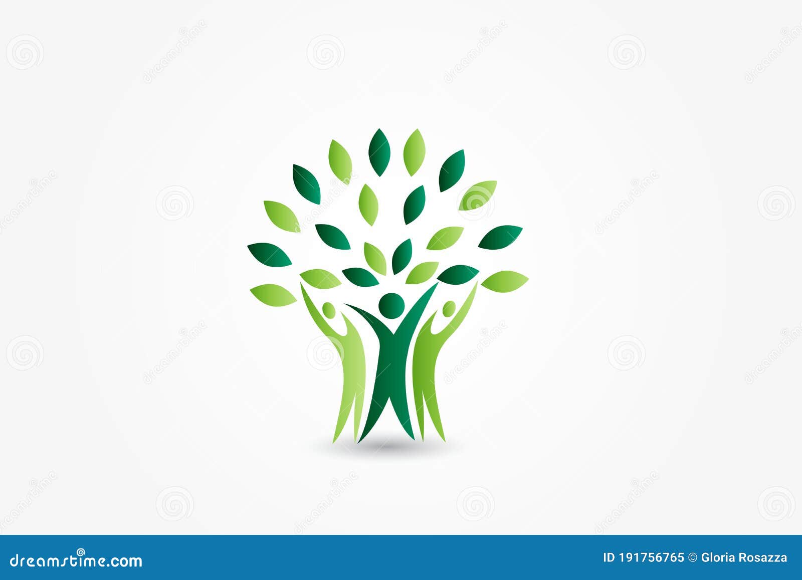 Logo Tree Ecology Unity Partners People Stock Vector - Illustration of ...