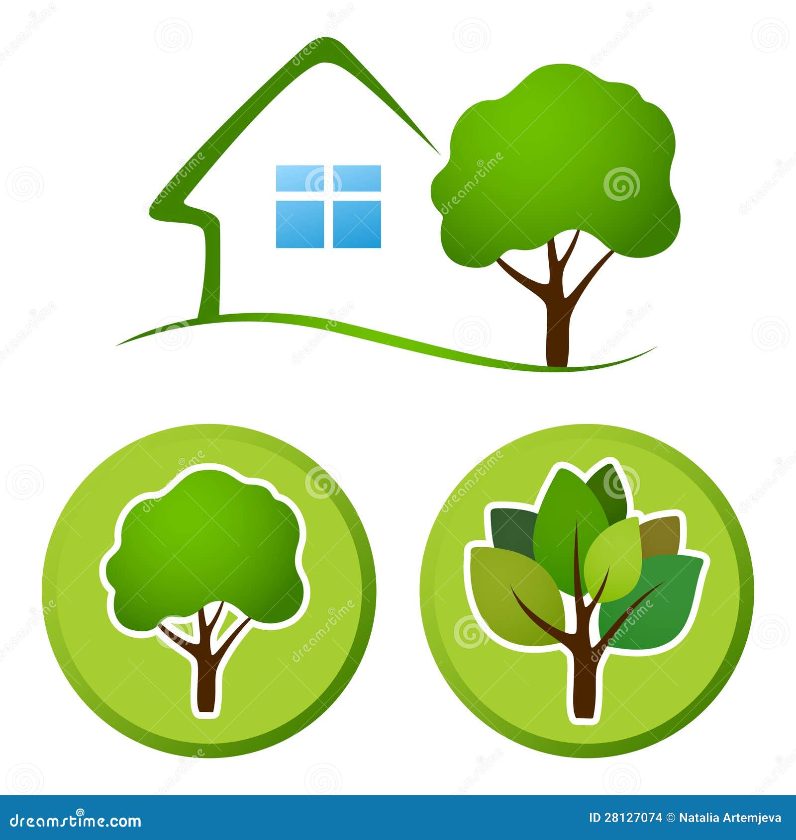 Tree emblem 6 stock vector. Illustration of icon, nature - 28127074