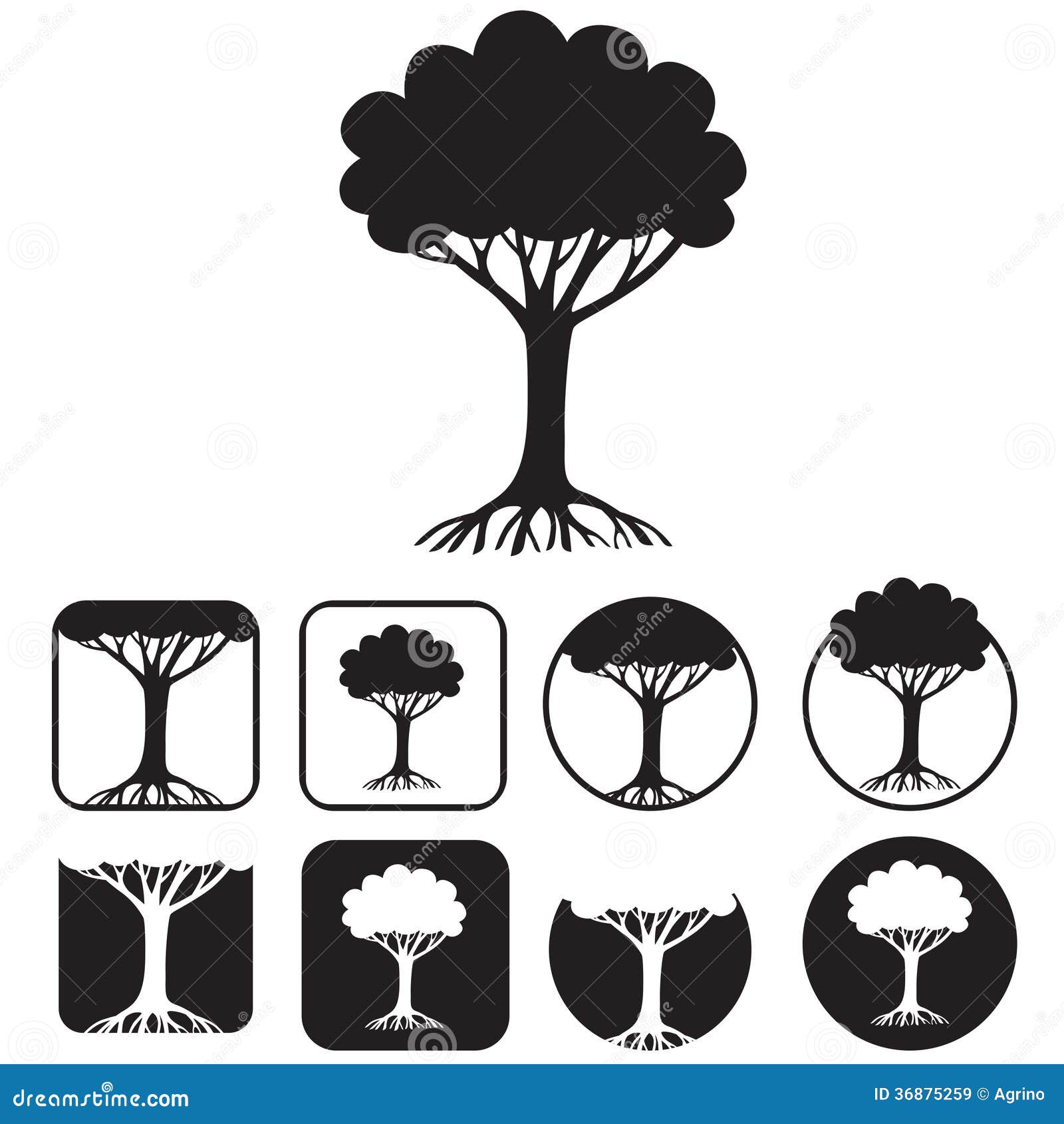 Tree emblem stock vector. Illustration of plant, graphics - 36875259