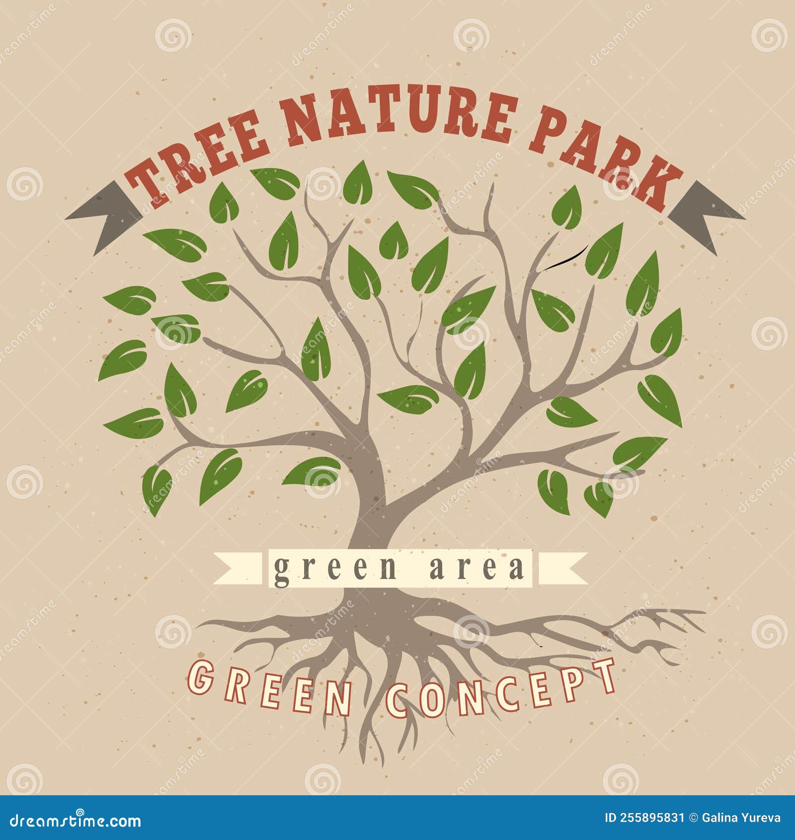 Tree Emblem, Label Template Stock Vector - Illustration of banner ...