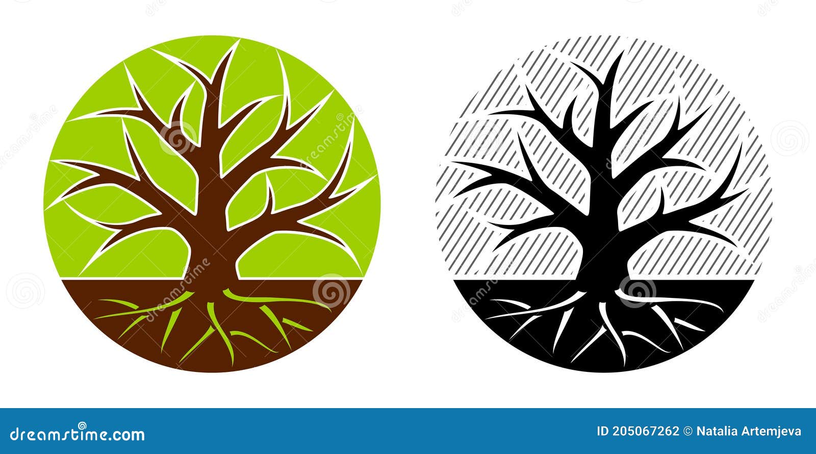 Tree emblem 24 stock vector. Illustration of emblem - 205067262