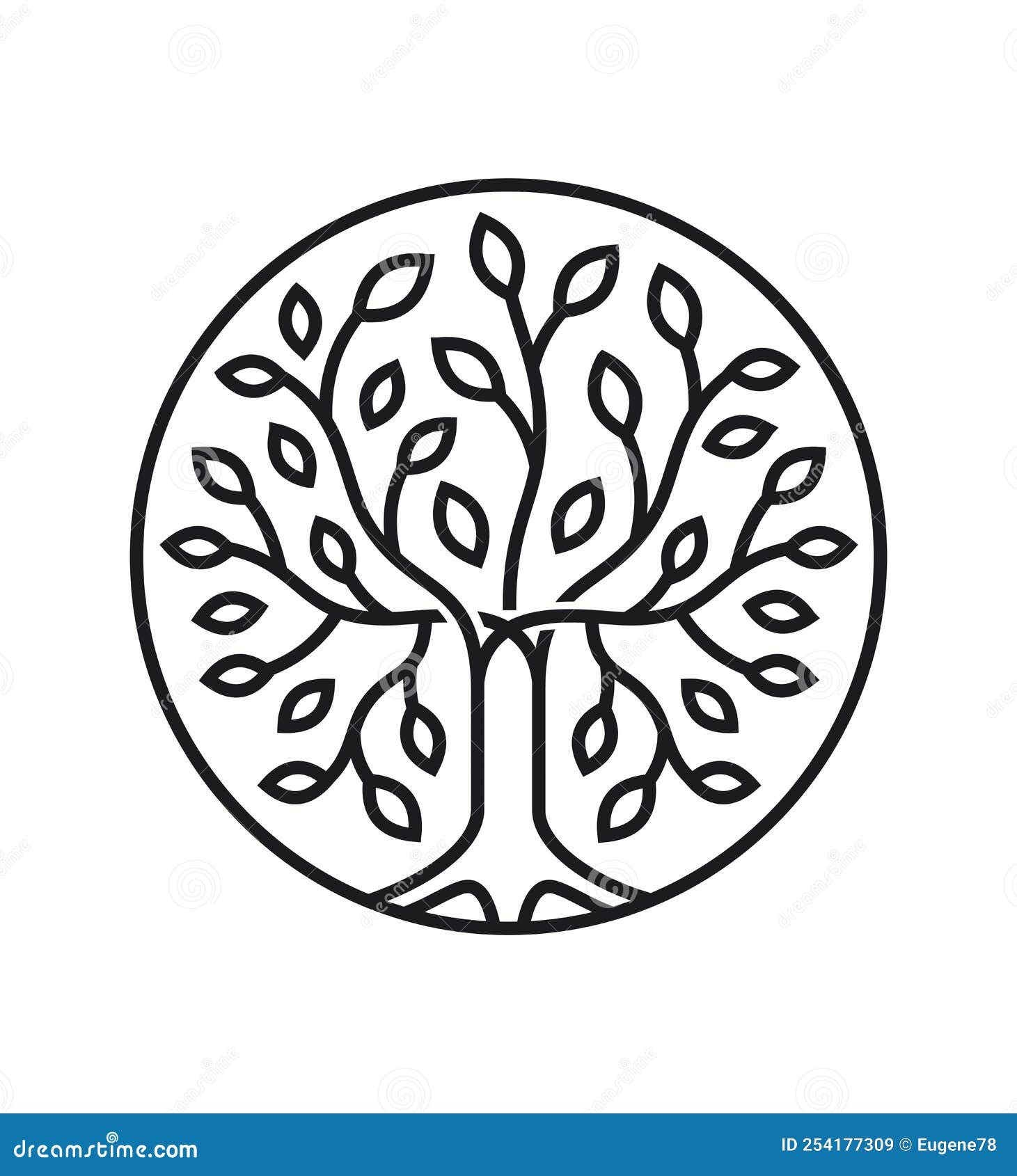 Tree Emblem for Your Projects Stock Vector - Illustration of tree ...