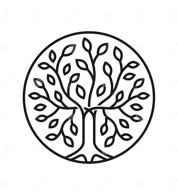 Tree Emblem for Your Projects Stock Vector - Illustration of tree ...