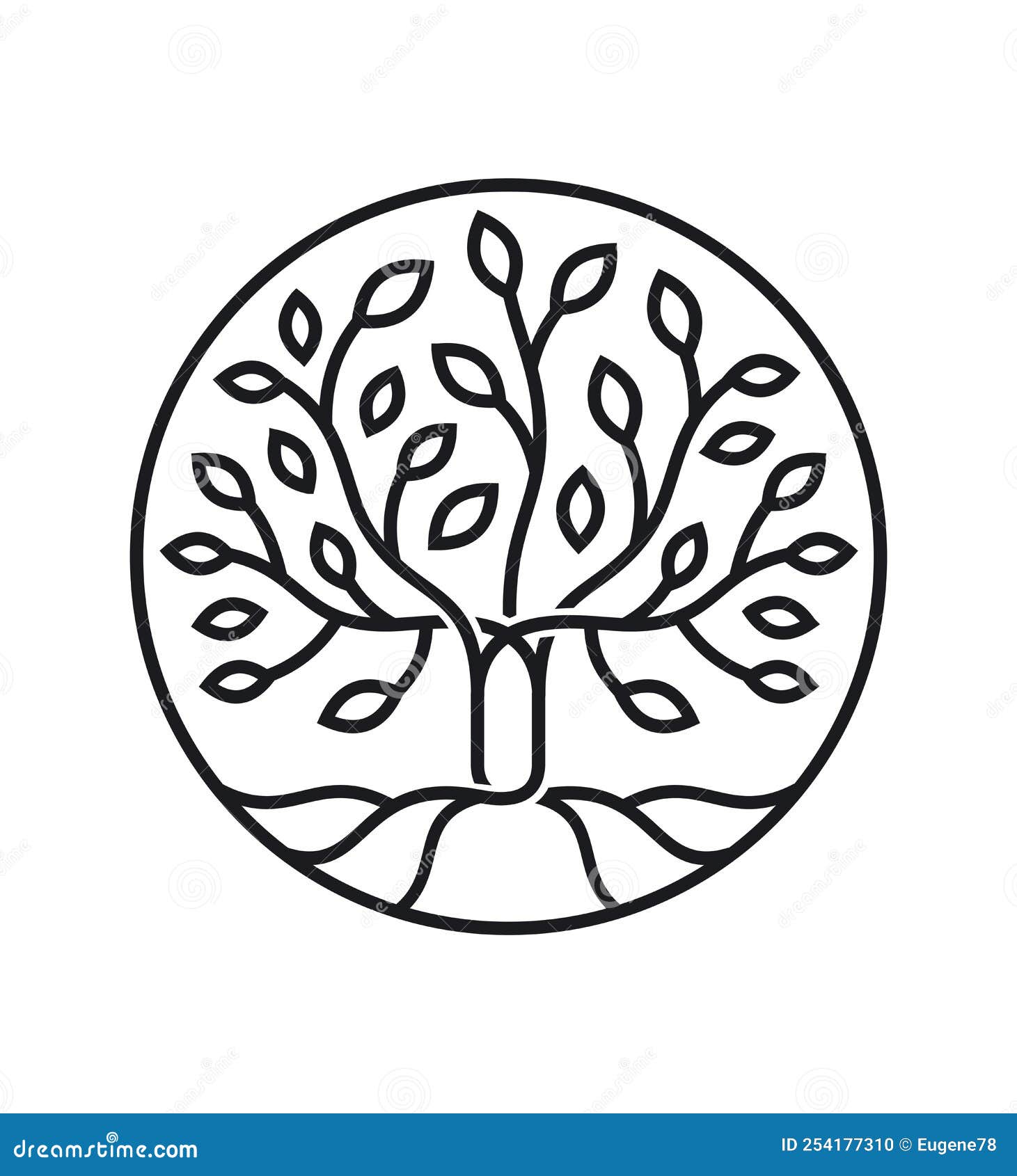 Tree Emblem for Your Projects Stock Vector - Illustration of sacred ...