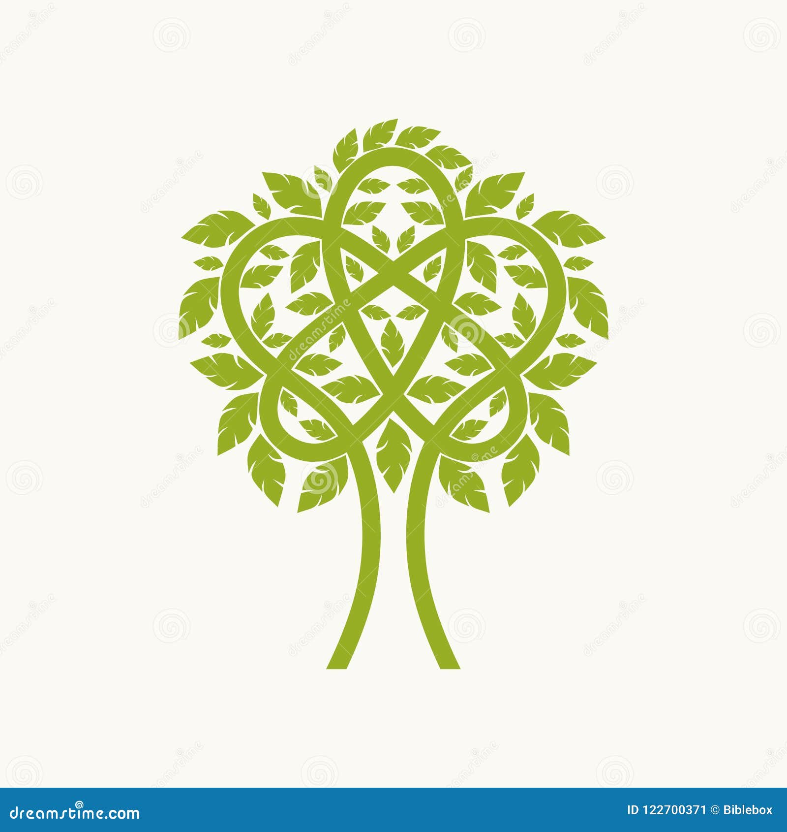 Tree of eternal life stock vector. Illustration of dove - 122700371