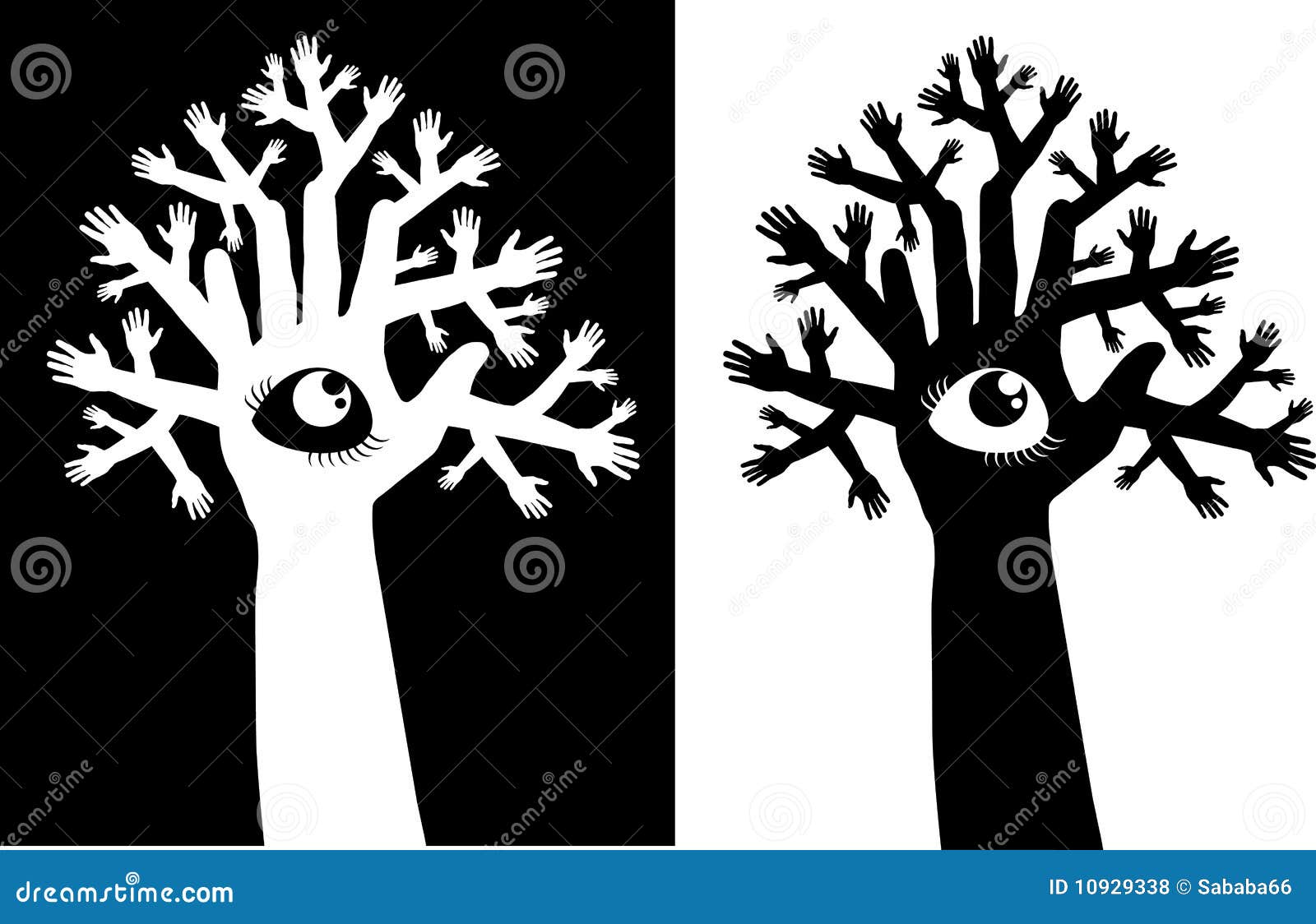 Tree and eye stock illustration. Illustration of business - 10929338