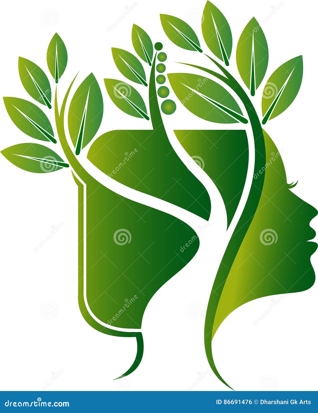 Tree Face Vector Or Color Illustration | CartoonDealer.com #160153566