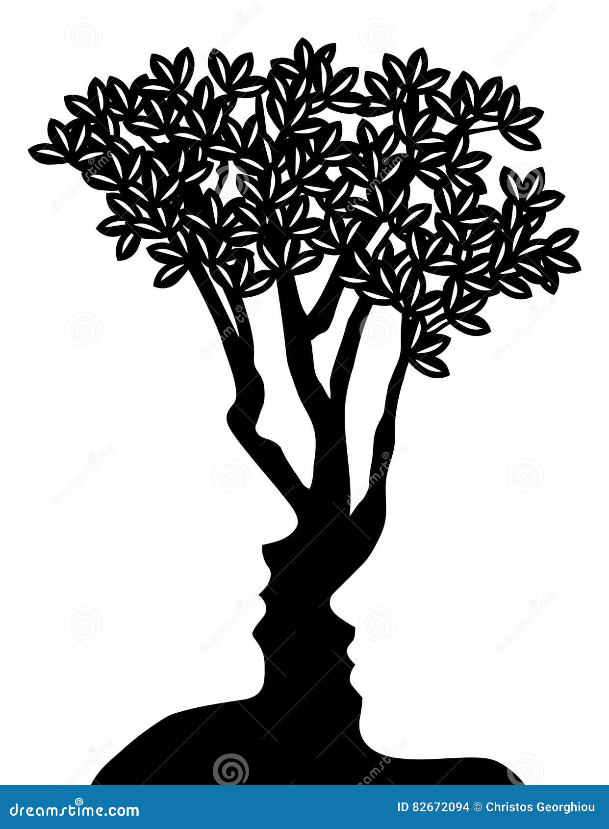 Man Woman Faces Tree Stock Illustrations – 140 Man Woman Faces Tree ...