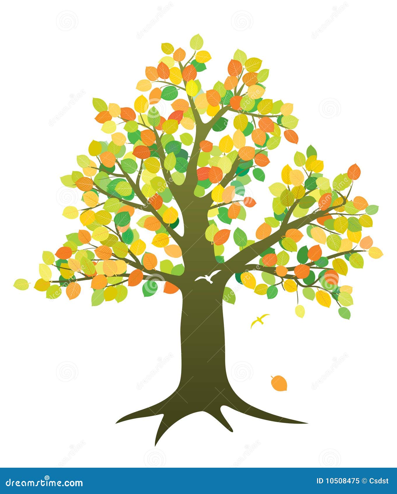 Leaves Falling From Tree Drawing