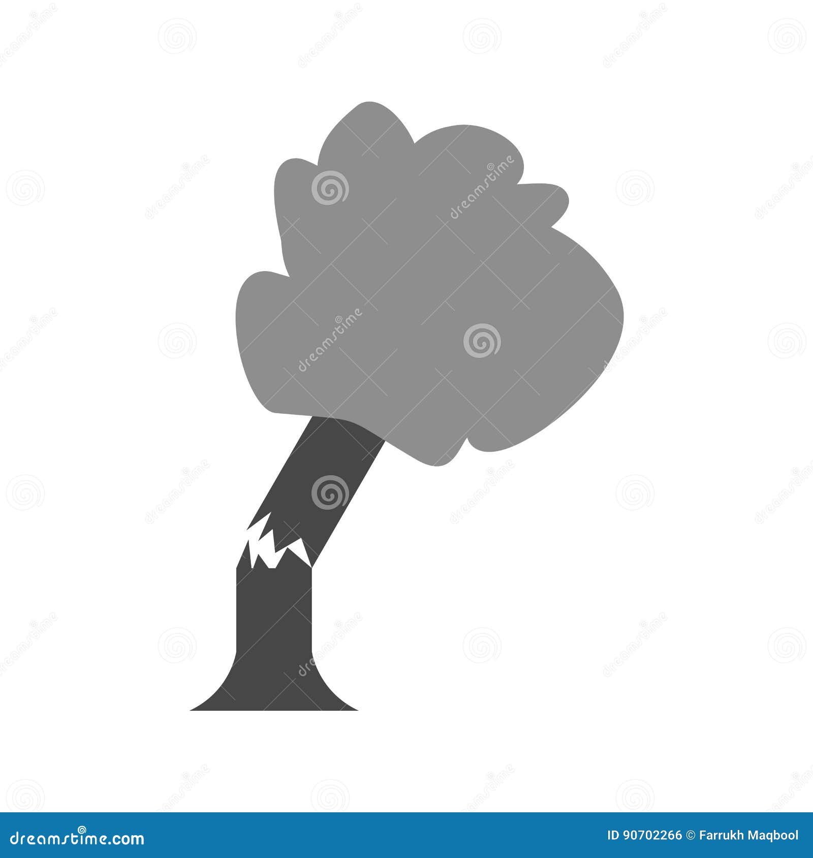 Tree Falling stock vector. Illustration of vector, fallen - 90702266