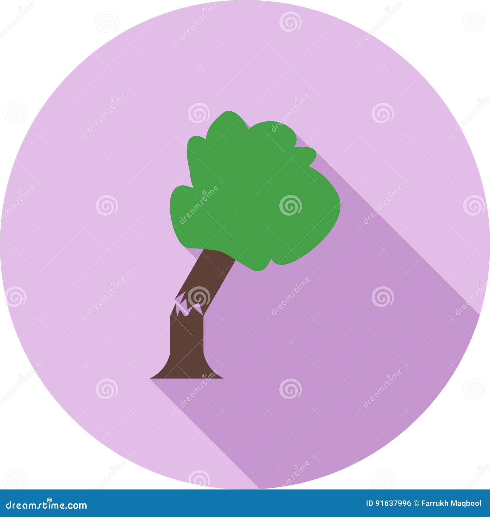 Tree Falling stock vector. Illustration of danger, broken - 91637996
