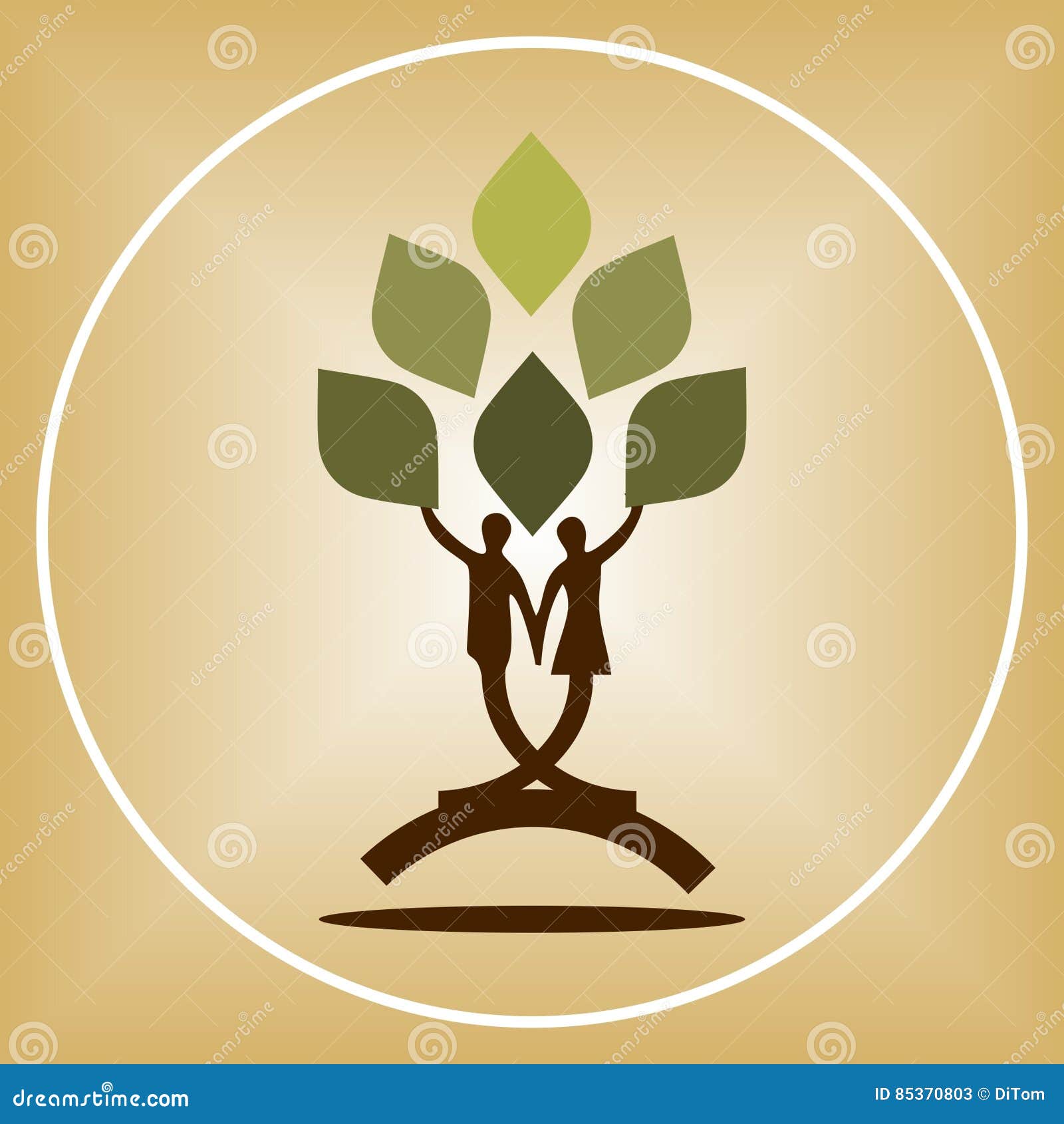 Tree stock vector. Illustration of symbol, family, tree - 85370803