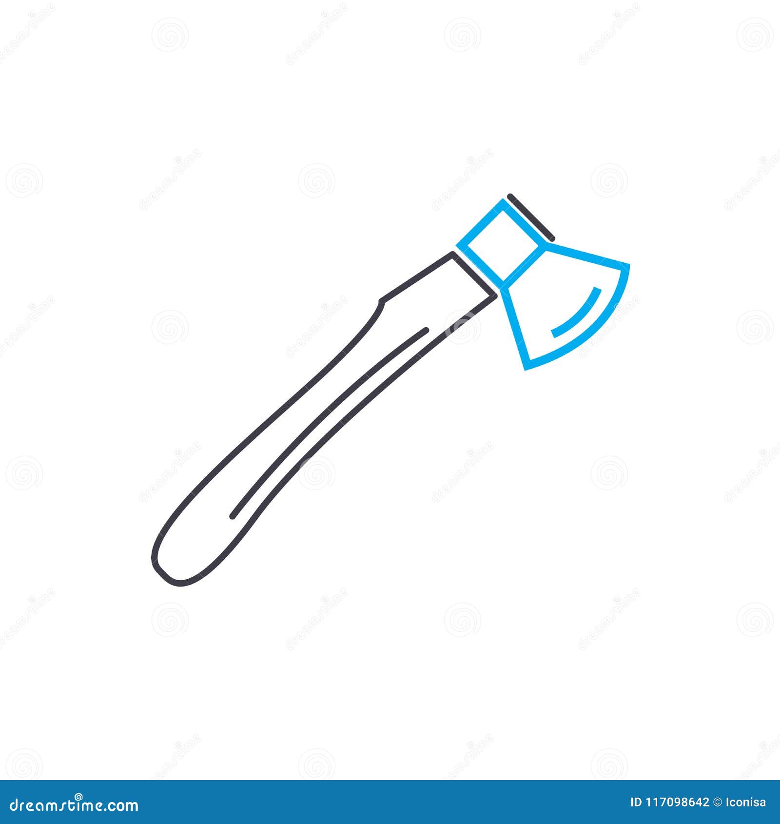 Tree Felling Linear Icon Concept. Tree Felling Line Vector Sign, Symbol ...