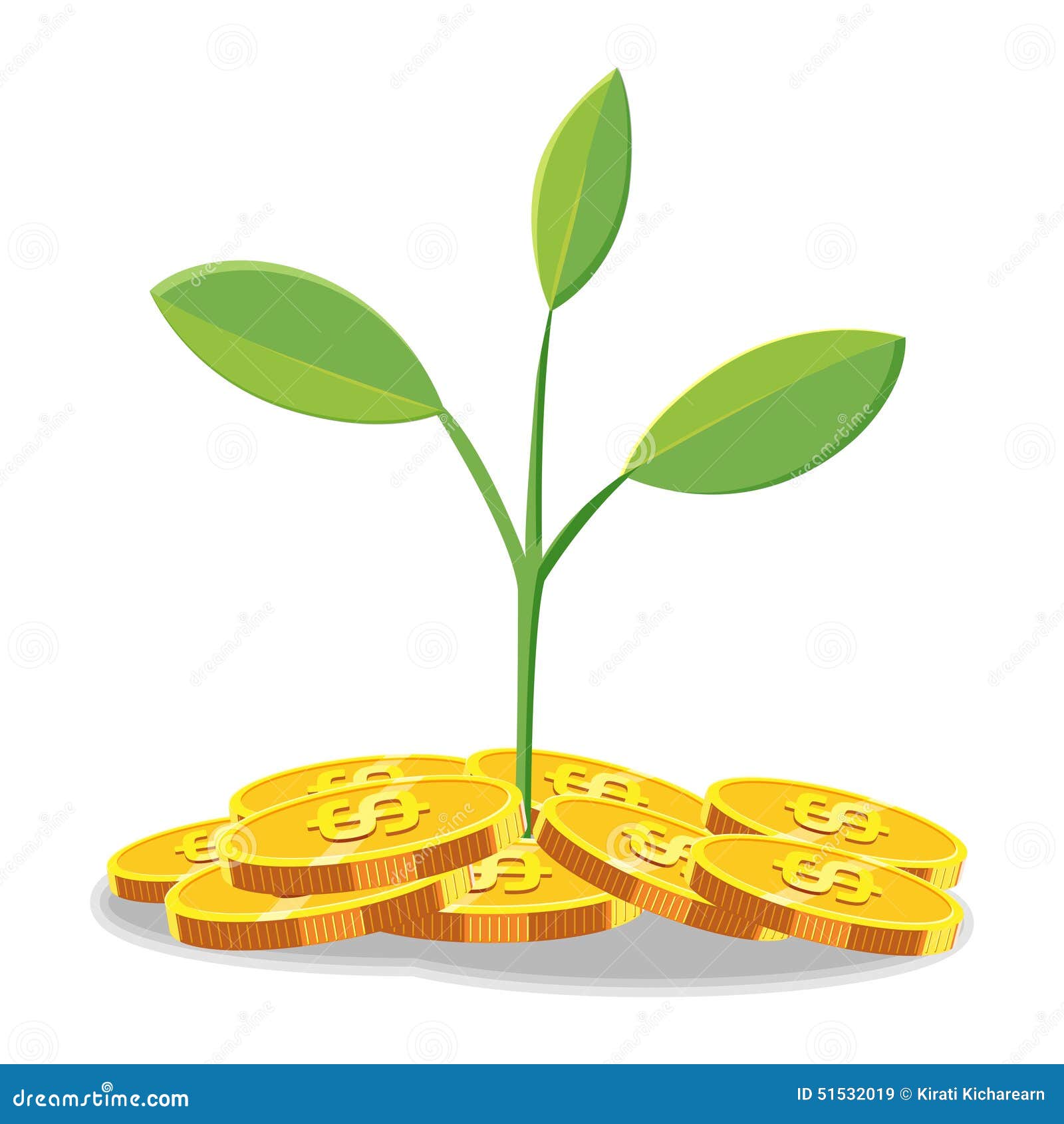 Tree Finance coin cartoon stock vector. Illustration of idea - 51532019