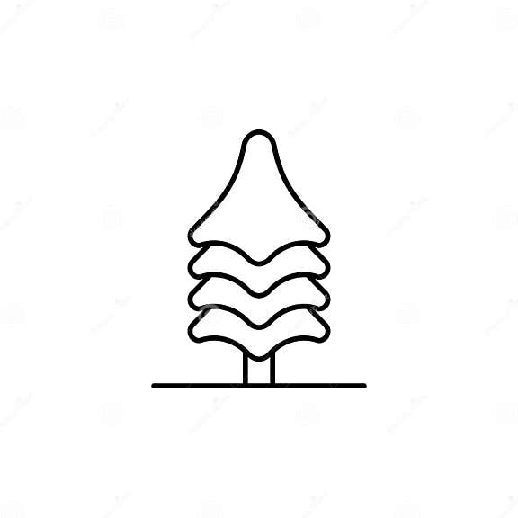 Tree Fir Icon Simple Thin Line Outline Vector Of Trees Icons For Ui And Ux Website Or Mobile