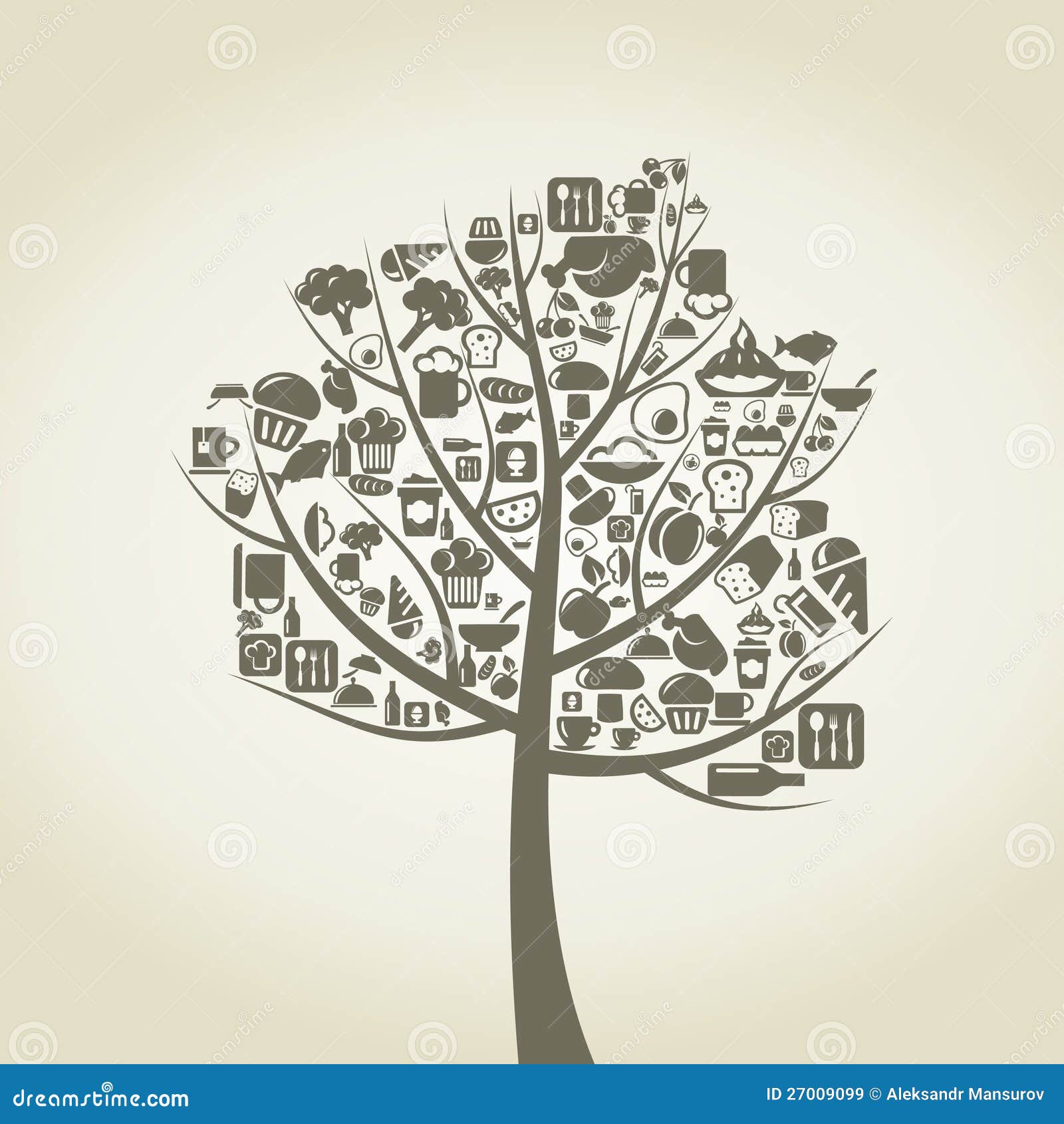 Tree food stock vector. Illustration of structure, tree - 27009099