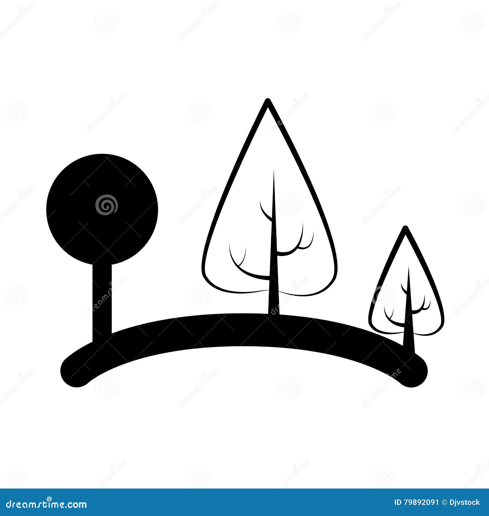 Tree forest ecology symbol stock vector. Illustration of icon - 79892091