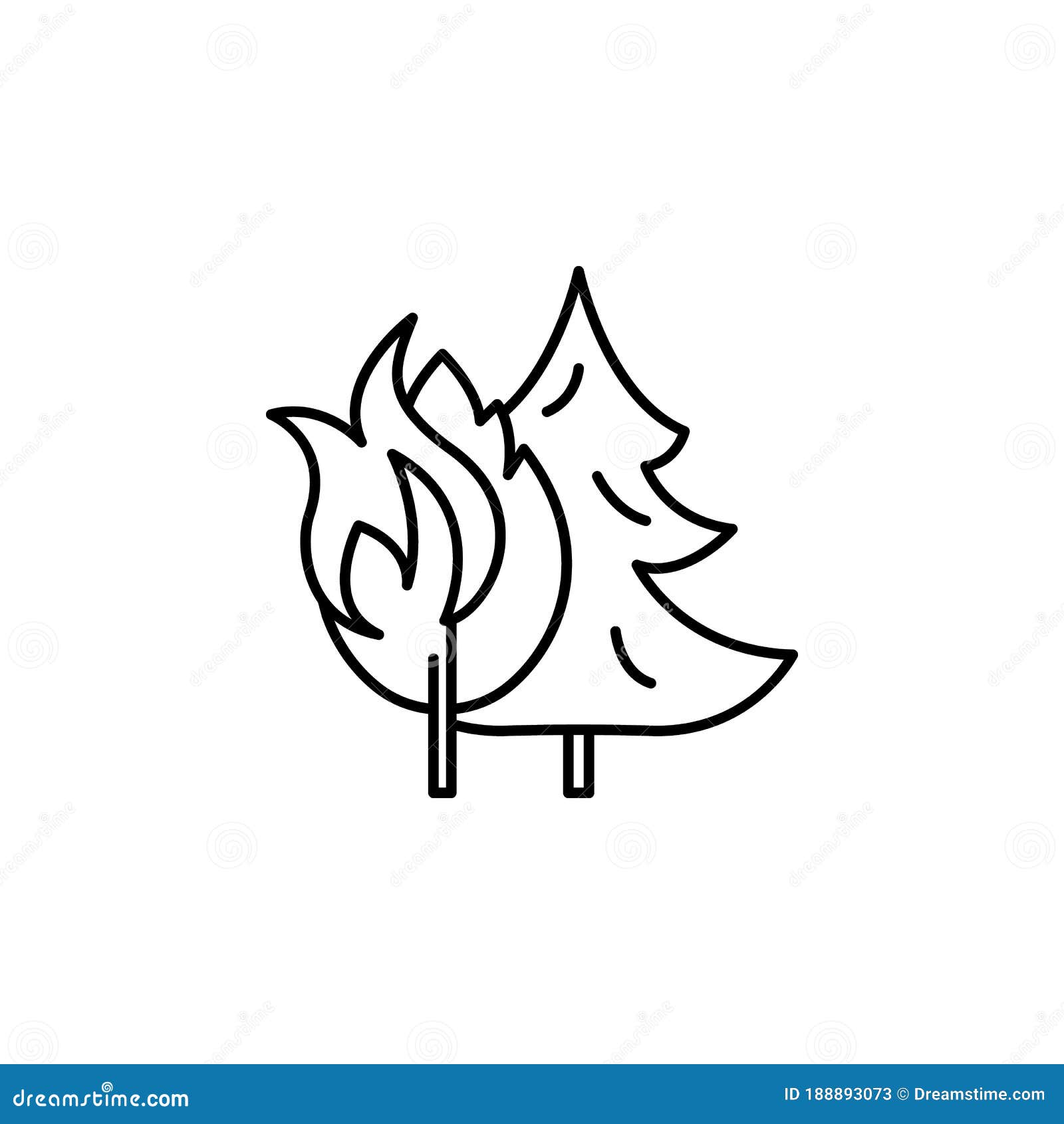 Tree, Forest, Fire Icon. Simple Line, Outline Vector Elements of ...