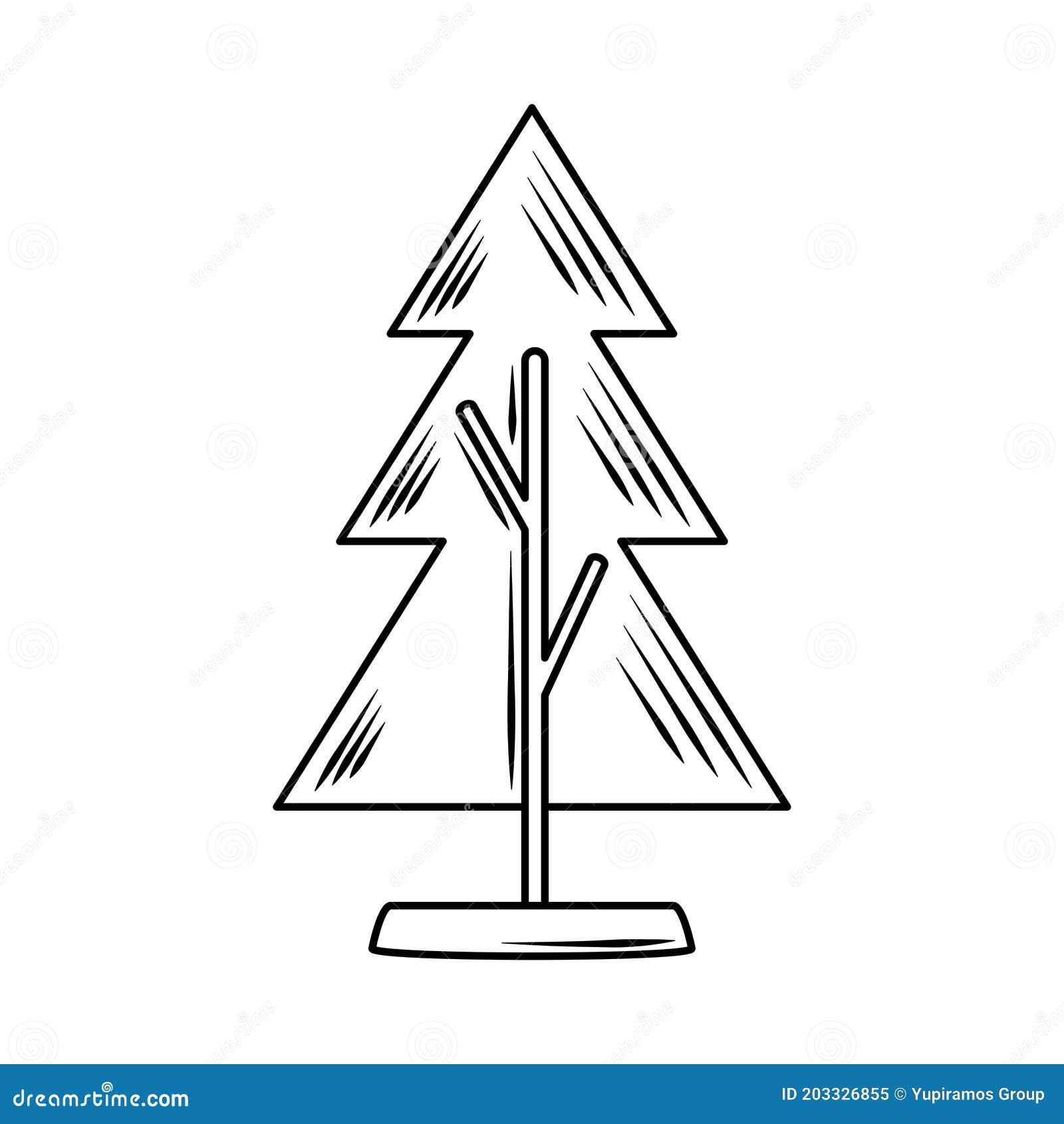 Tree Forest Nature Linear Style Icon Stock Vector - Illustration of ...