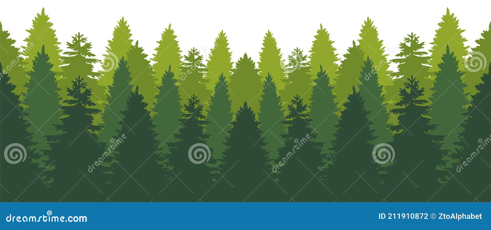 Tree Forests Seamless Pattern Background Stock Vector - Illustration of ...