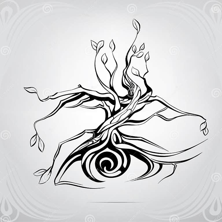 Tree in the Form of an Eye. Vector Illustration Stock Illustration ...
