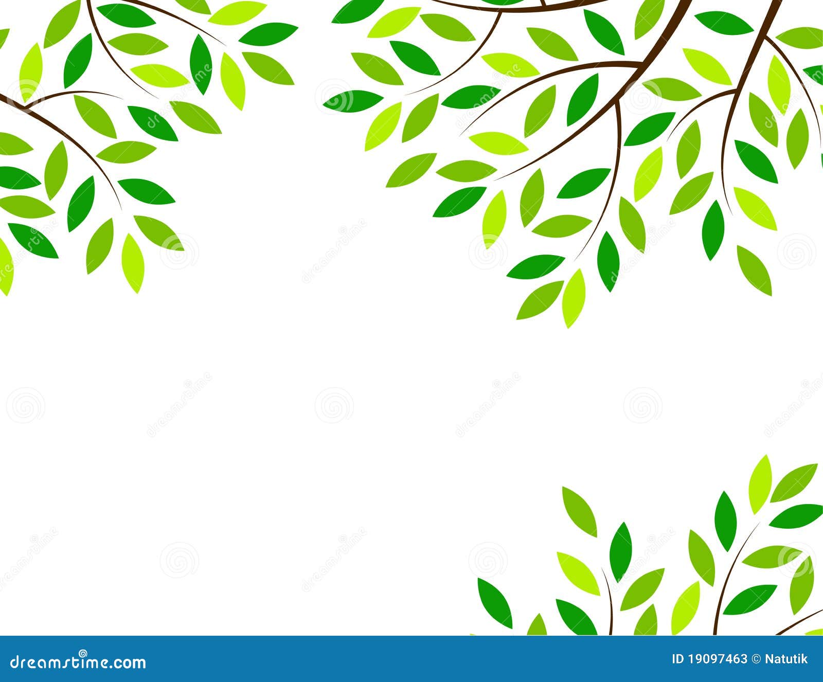 Tree In Frame. Nature Landscape With Tree. Cartoon Vector ...