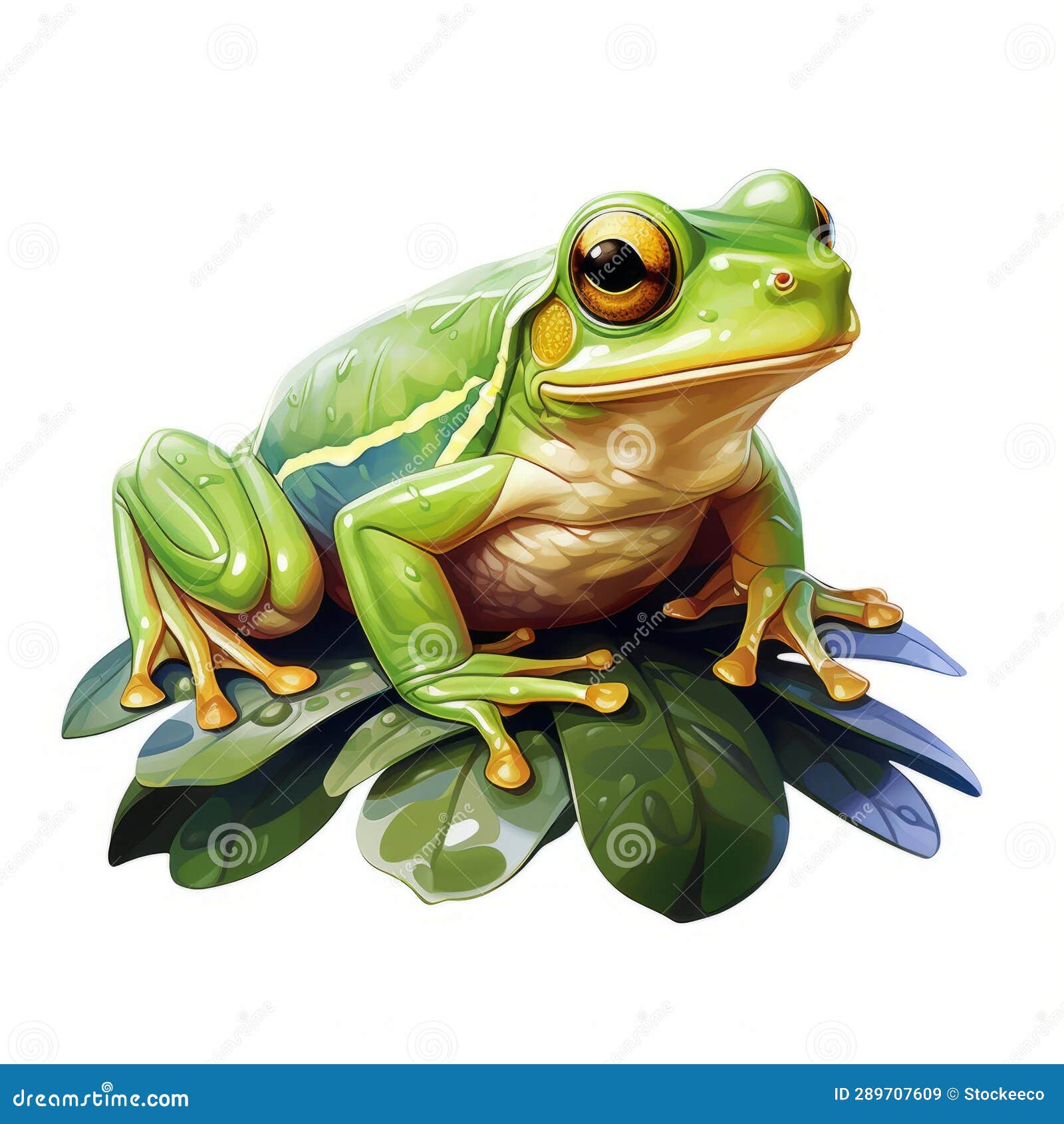 Simple Tree Frog Clip Art with White Margins Stock Illustration ...