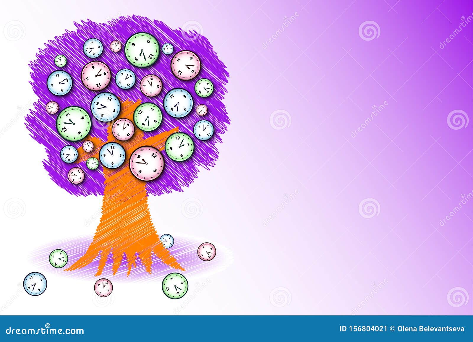 Tree with the Fruits of the Clock, Concept of Lost Time and the ...