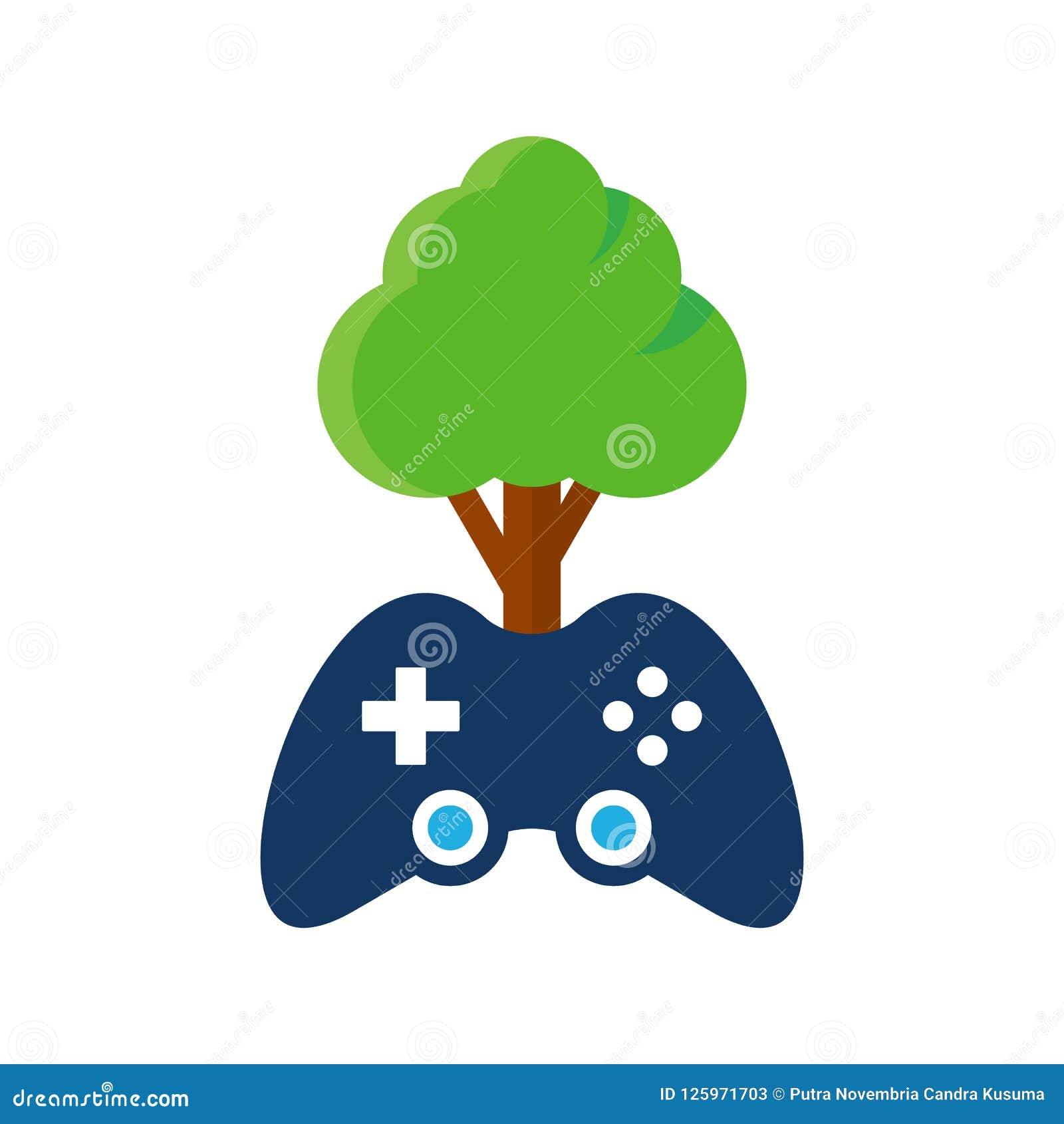 Tree Game Logo Icon Design stock vector. Illustration of creative ...