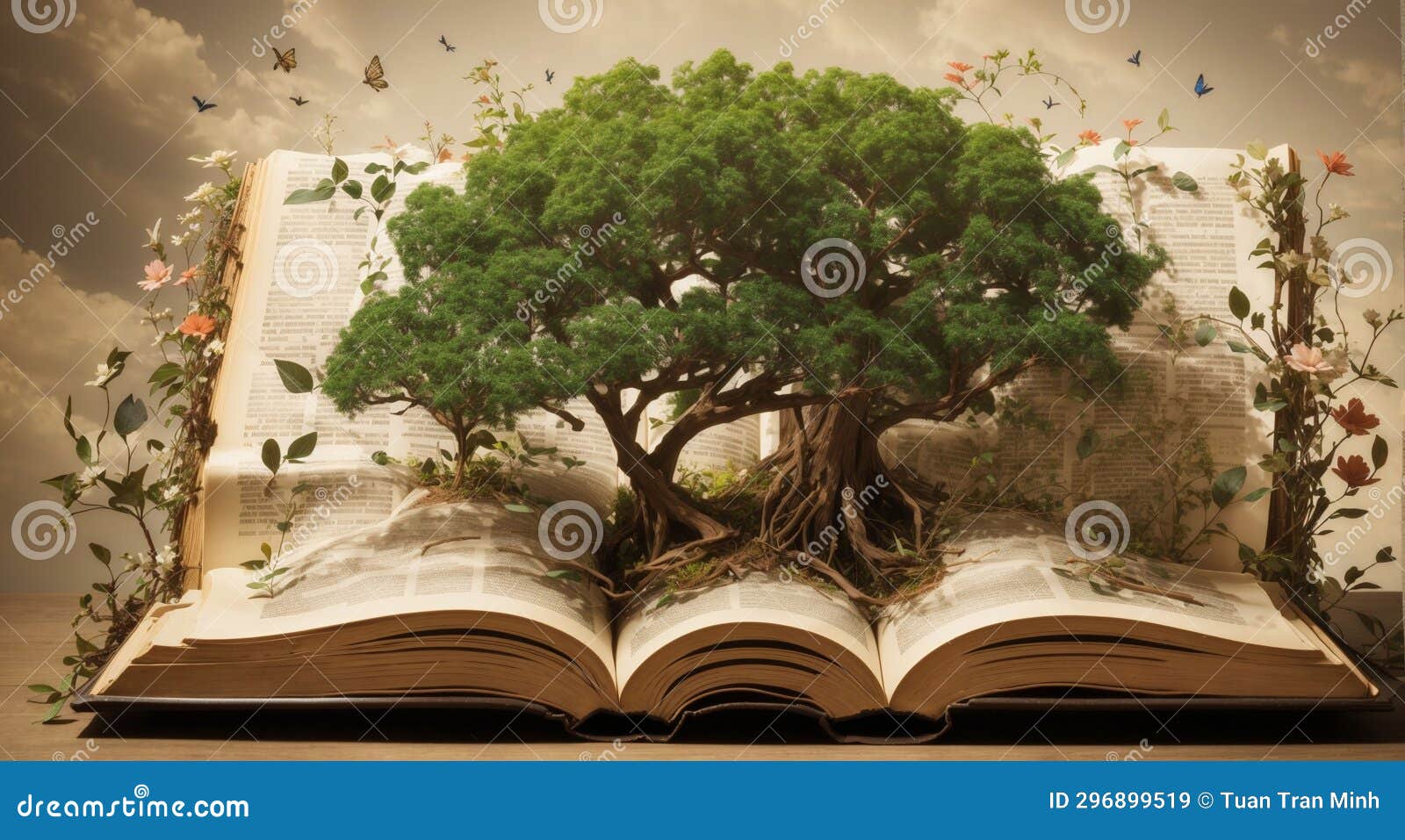Tree of knowledge stock illustration. Illustration of knowledge - 296899519